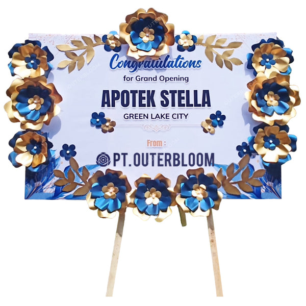 Jual Golden Blue Paper Flower Board Harga Terbaik Oktober 2025 | Outerbloom