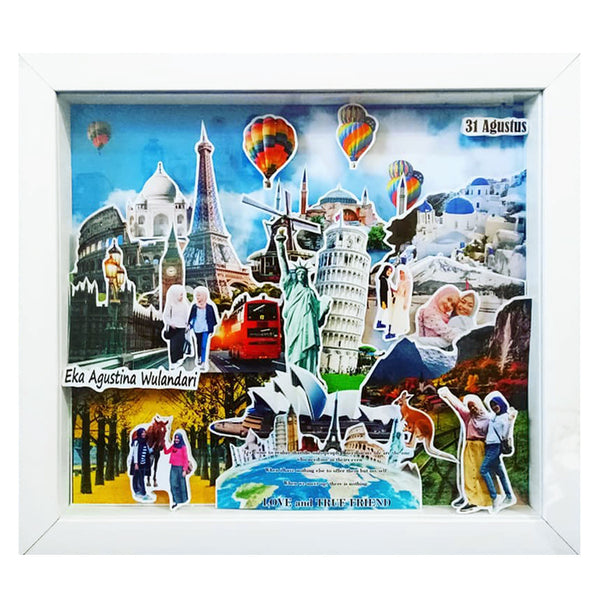 Jual Custom Collage 3D Pop Up Frame Harga Terbaik Oktober 2025 | Outerbloom